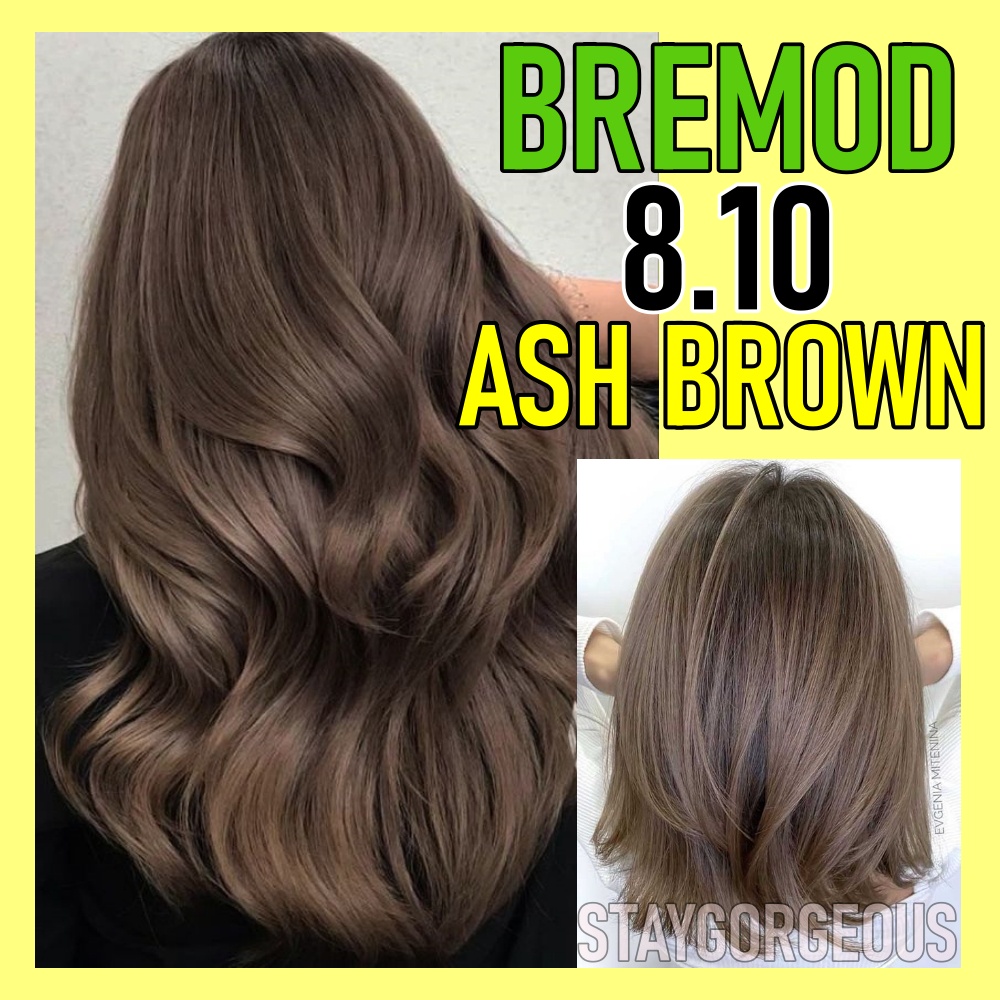Bremod 8.10 Ash Brown Hair Color (SET) WITH OXIDIZING/DEVELOPING CREAM ...
