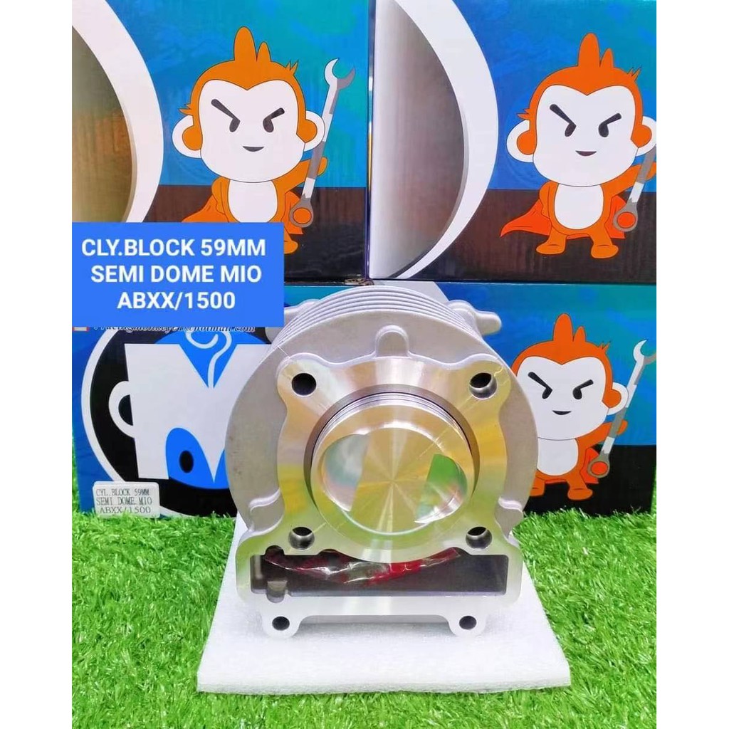 Cylinder Block 59mm Semi Dome Mio Racing Monkey | Shopee Philippines