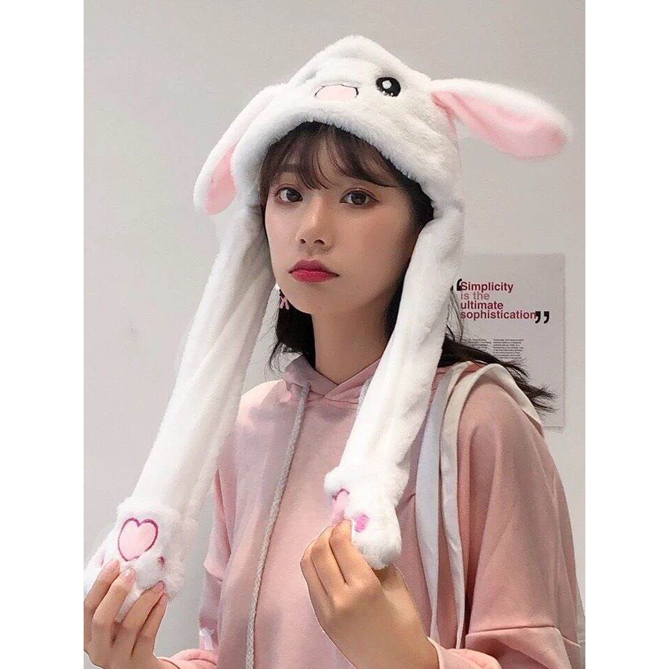 !!!Animated Rabbit Ears Hat Mink Nets At The Rainbow's Bang In shopee ...
