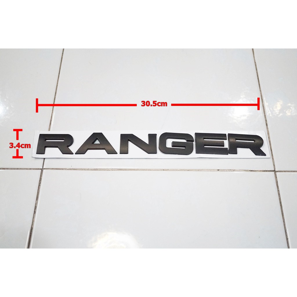 FORD RANGER Logo Badge Black Plastic Size 30.5x3.4cm Equipped With ...