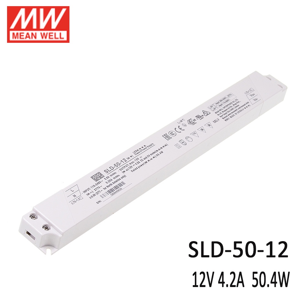 MEAN WELL SLD-50-12 50W 4.2A 12V Linear LED Driver Constant Voltage ...