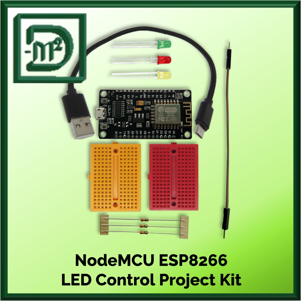 NodeMCU ESP8266 LED Control Project Kit (Step-by-Step Instructions ...