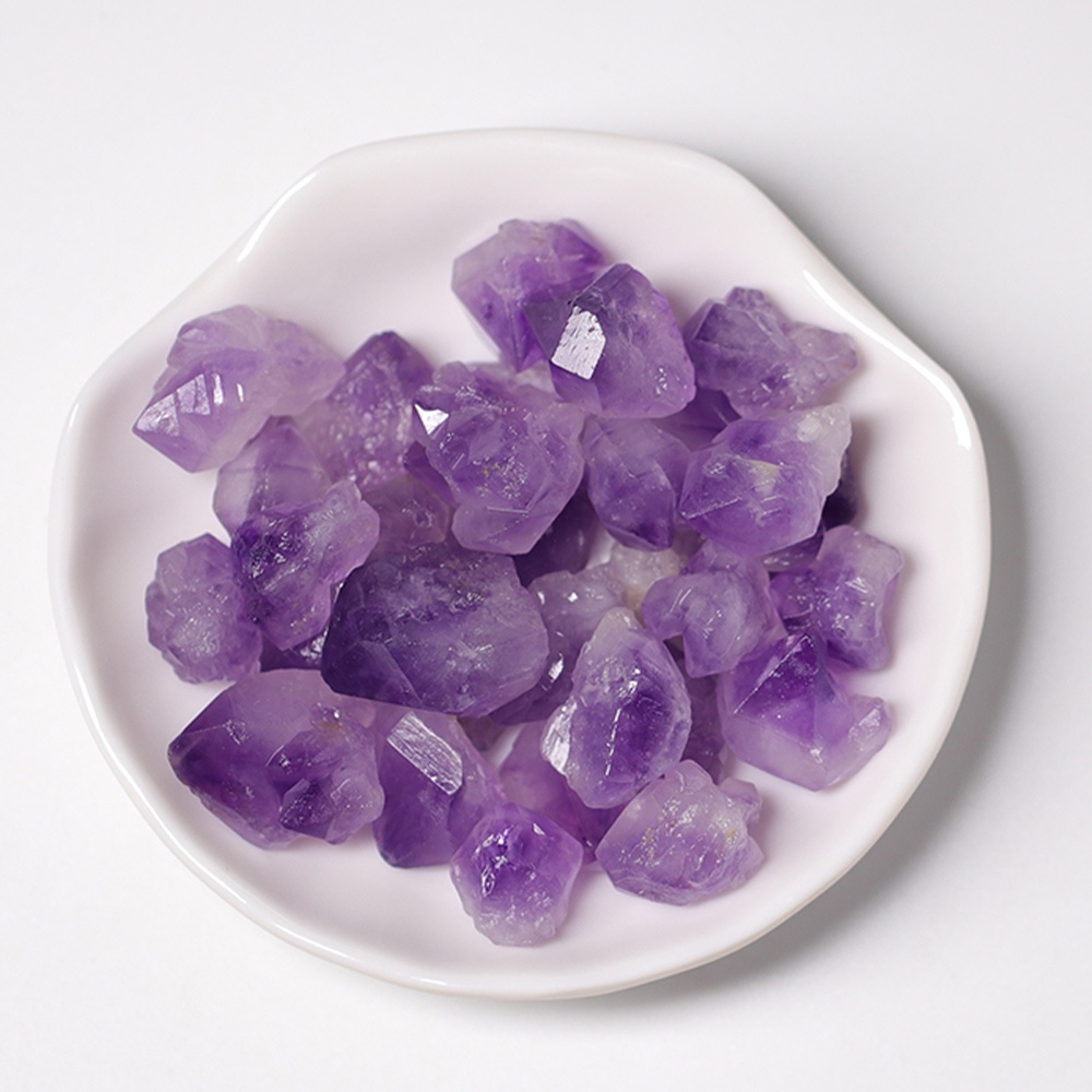 100g Amethyst Flower Raw Stones Natural Purple Crystal Cluster Fish ...