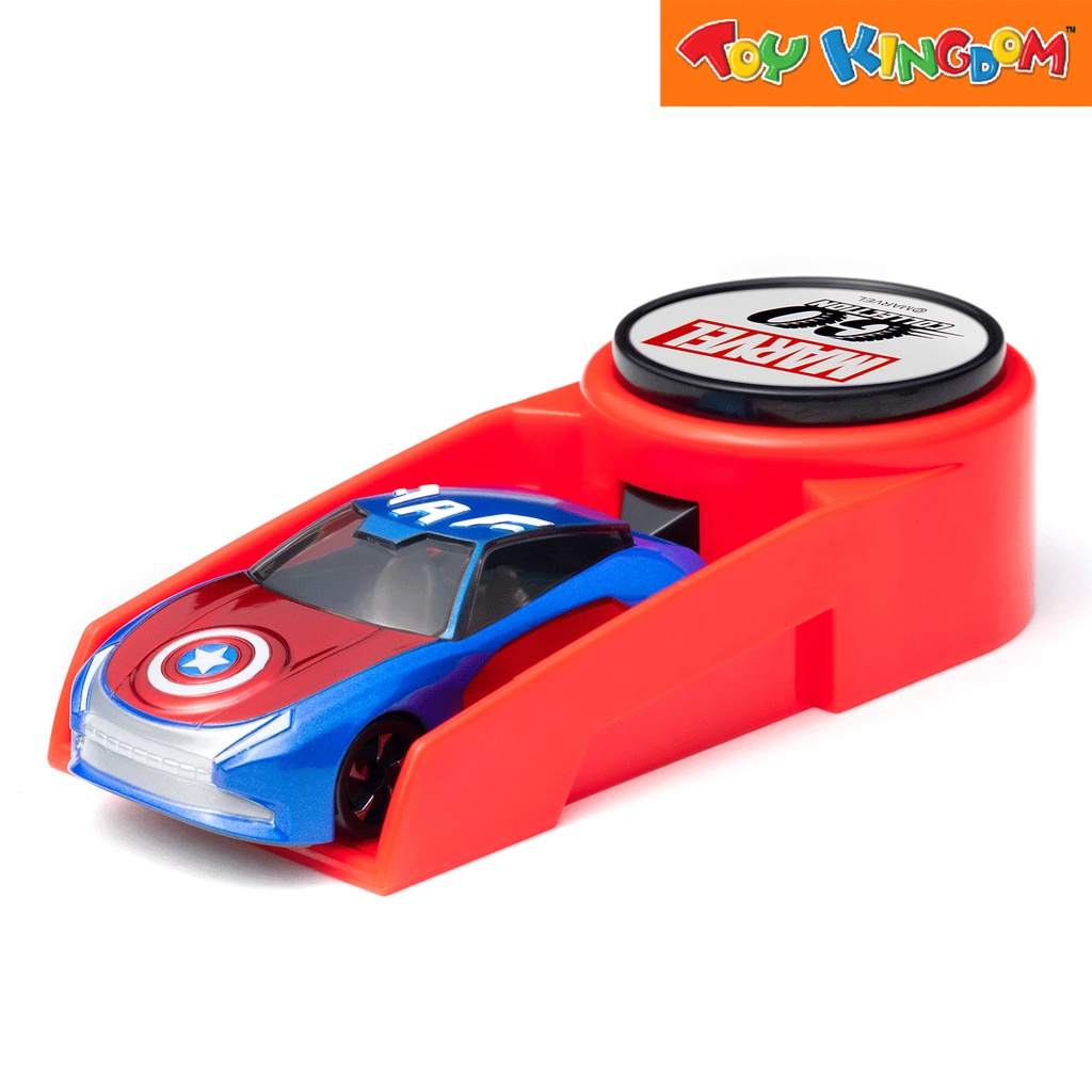 Marvel Go Collection Captain America Racing Launcher Set Vehicle ...