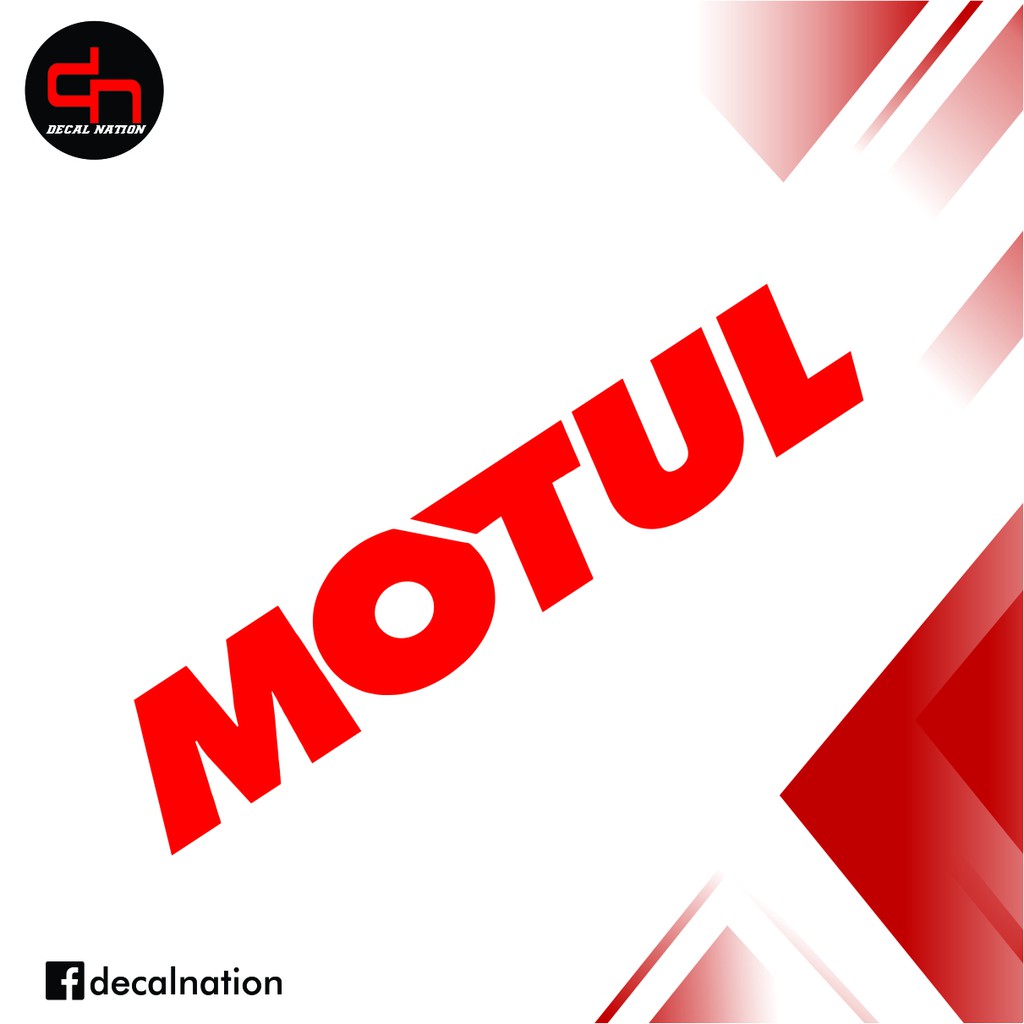 Motul Logo Cut Out Vinyl Sticker 9" × 2" inches Red Color | Shopee ...