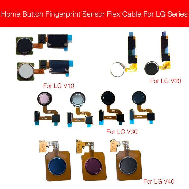 Home Button FingerPrint Flex Cable For LG V10 V20 V30 V40 Sensor Finger ...