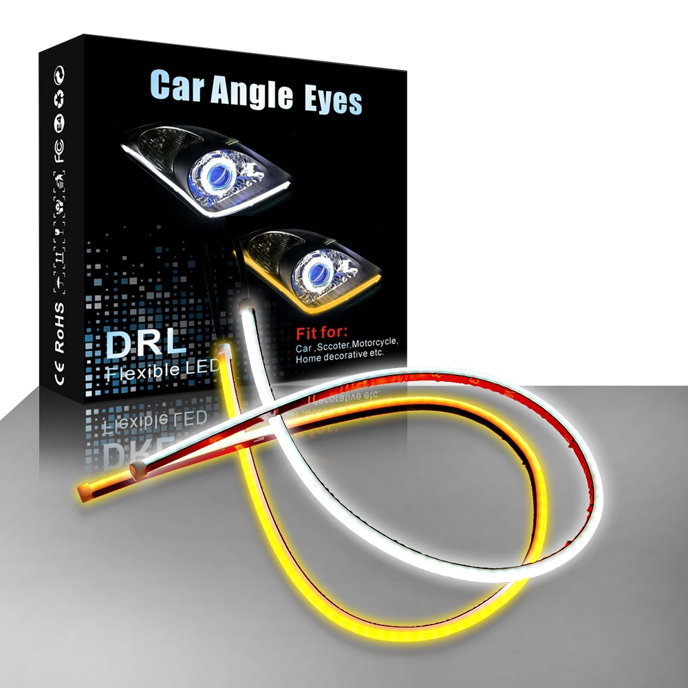 LEADTOPS Show Glow 2x 60CM Dual Color White-Amber Switchback Headlight ...