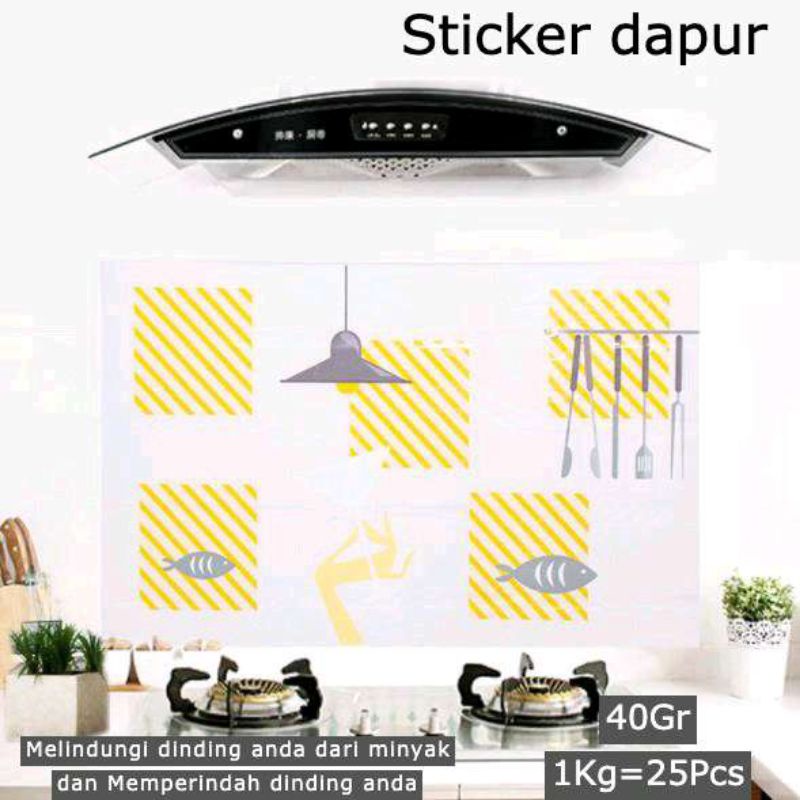 Wallpaper sticker Kitchen anti Splash Oil Splash Aluminum foil (40GR ...