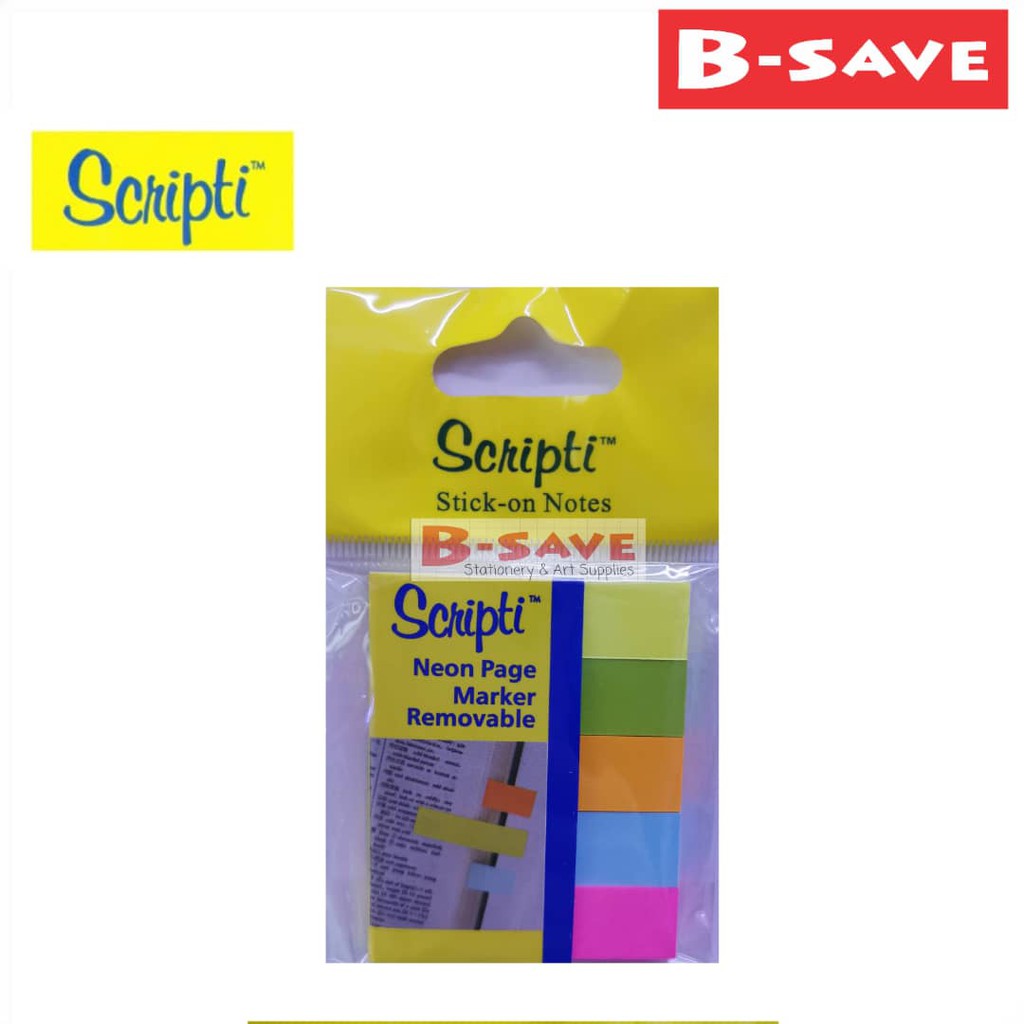 Scripti Sticky Notes 07849 Index Marker Sticky Notes | Shopee Philippines