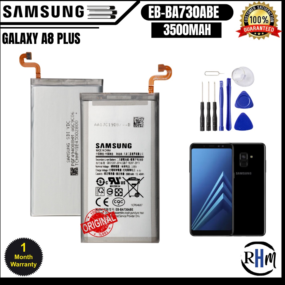 SAM SUNG A8 Plus 2018, SM-A730F Battery, Model: EB-BA730ABE Original Quality Battery | SHOPEE ...