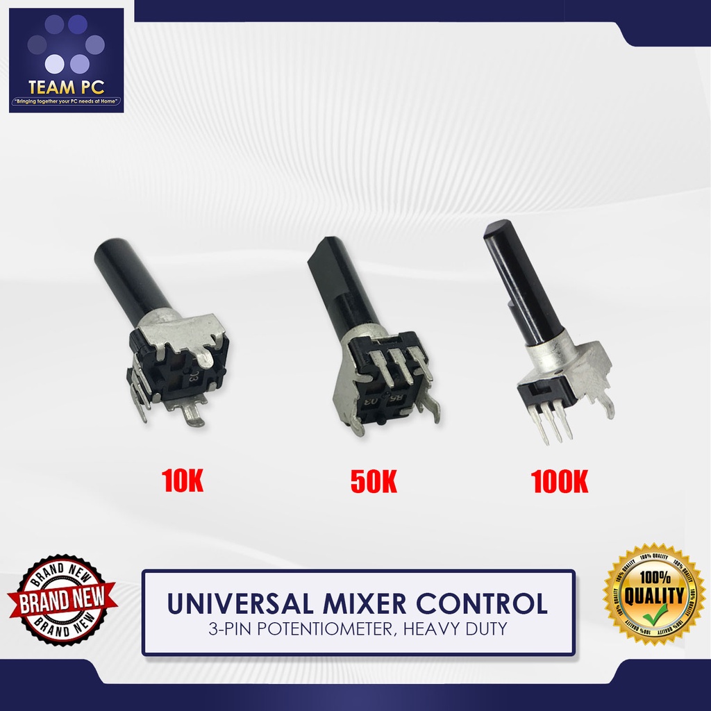 UNIVERSAL MIXER CONTROL, 3-PIN POTENTIOMETER, HEAVY DUTY | Shopee ...