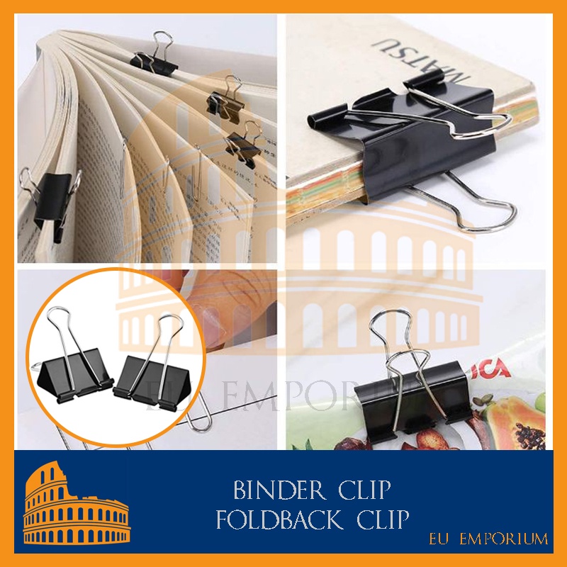 Binder Clip Fold Back Clip 3/4 Inches 1 Inches 1 5/8 Inches 2 Inches ...