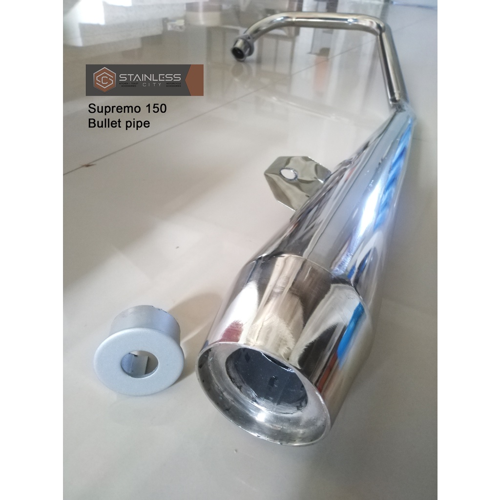 Supremo 150 Stainless Bullet Pipe with free silencer | Shopee Philippines
