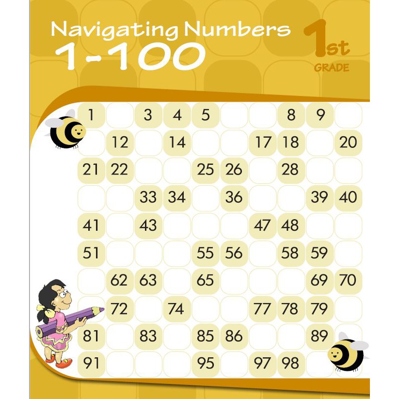 Grade 1 Math Activity Workbook/ Worksheets: Navigating Numbers 1-100 ...