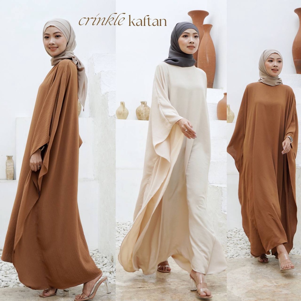 Crinkle KAFTAN/ KAFTAN GAMIS/ CRINKLE KAFTAN/ KAFAN DRESS | Shopee ...