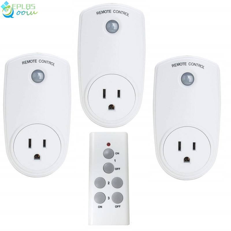 COD% 220V Wireless Remote Control Switch 1 Drag 3 Home Power Socket ...