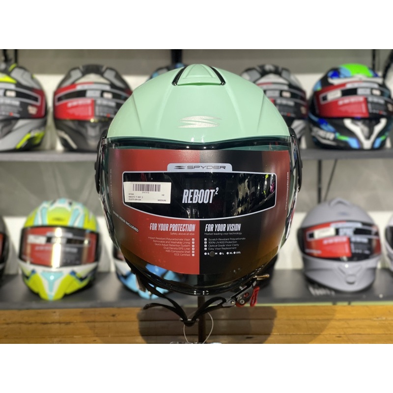 SPYDER REBOOT 2 Half-face Helmet with Free Clear Visor (PASTEL ...