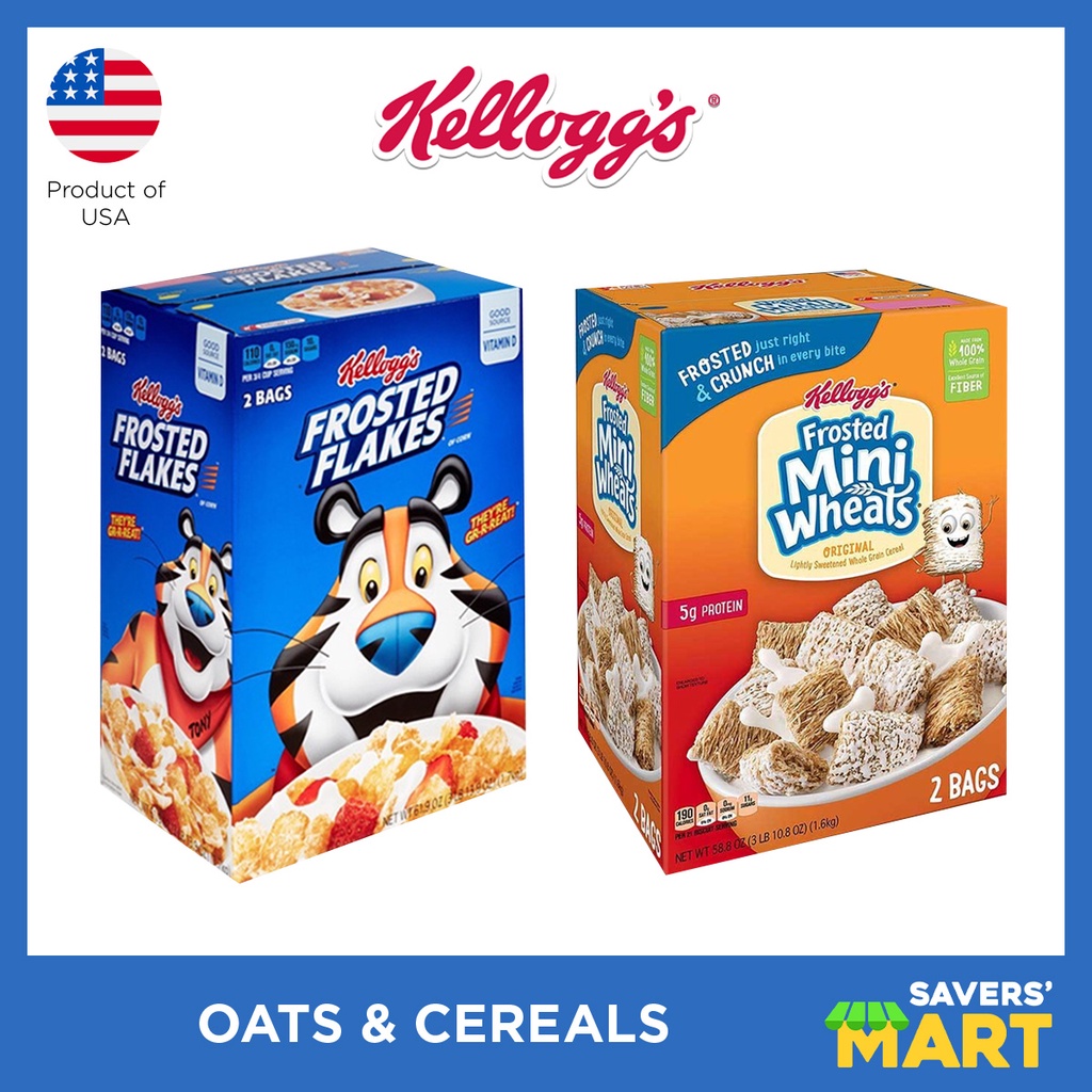 Kellogg's Frosted Flakes, Mini Wheats Cereals (2 Bags) | Shopee Philippines