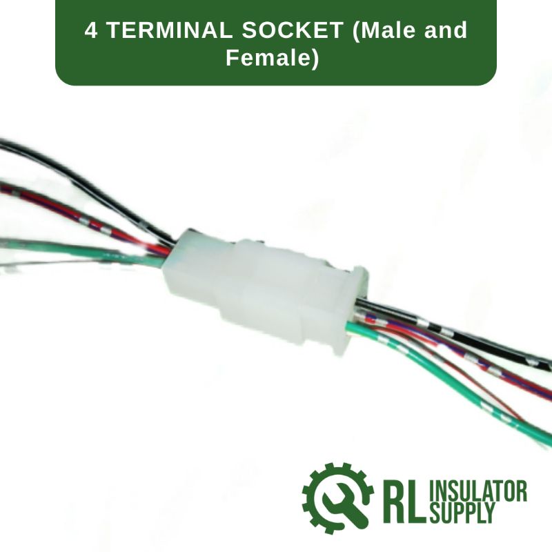4 Terminal Auto Socket (Male and Female) (with Japan wire) SOCKET ...