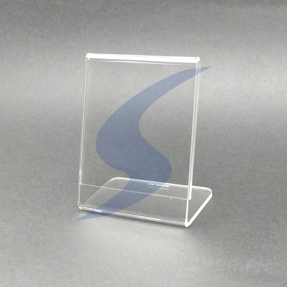 Acrylic 3 x 4 inches Holder Menu Display Stand for Business Office and ...