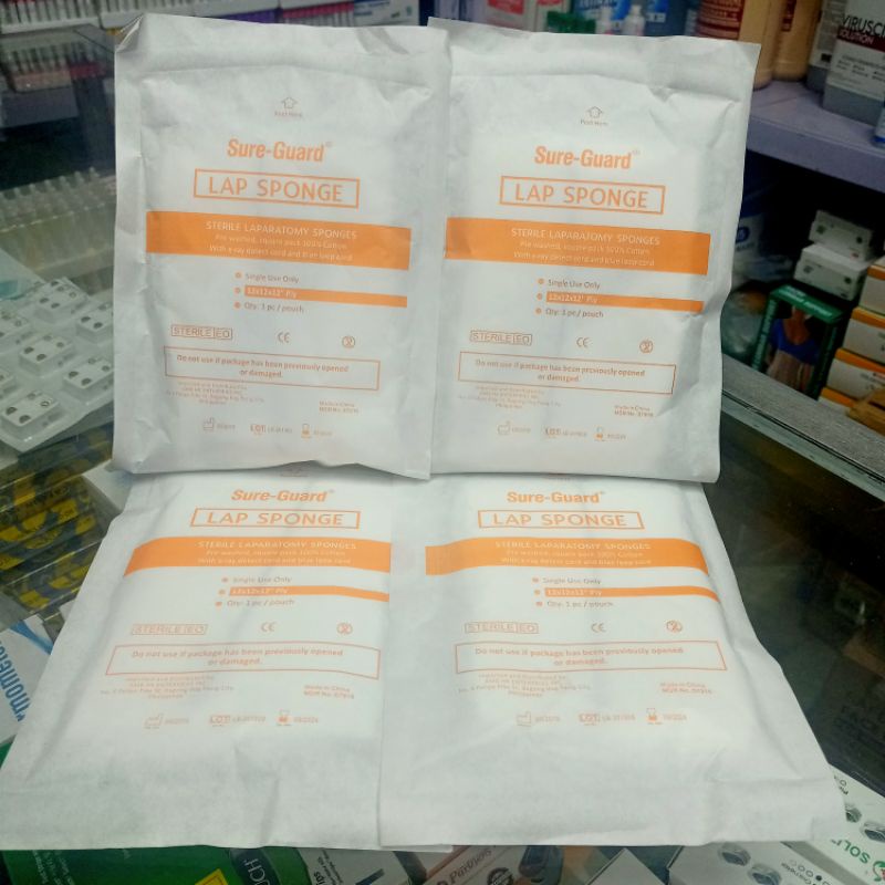 LAP SPONGE 12x12x12" ply with X-Ray Detect Cord and Blue loop cord ...