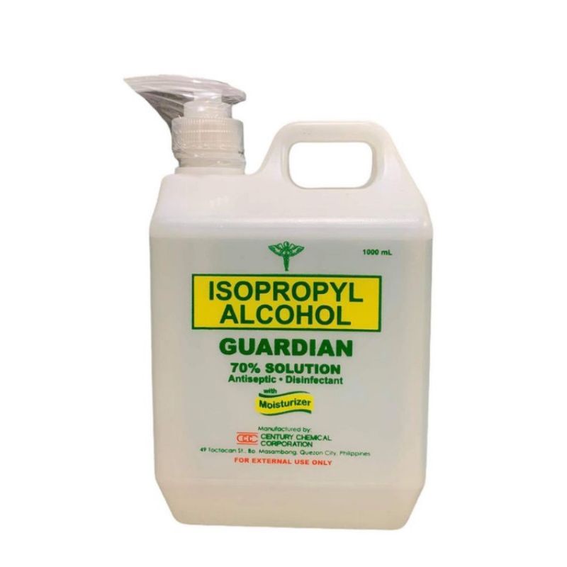 Guardian 1 Liter Pump Alcohol 70% SolutionIsopropyl Alcohol | Shopee ...