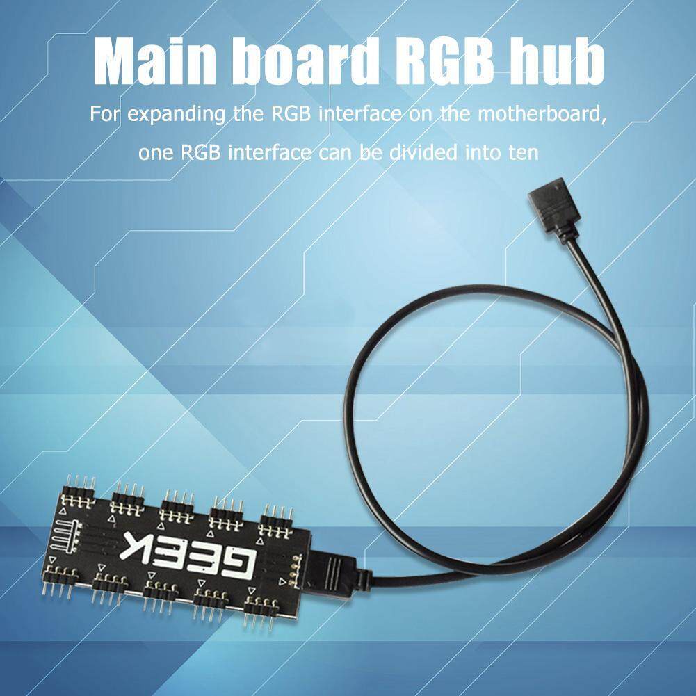 ＞10 RGB Sync HUB Splitter Extension Cable for Motherboard RGB Fan (12V ...