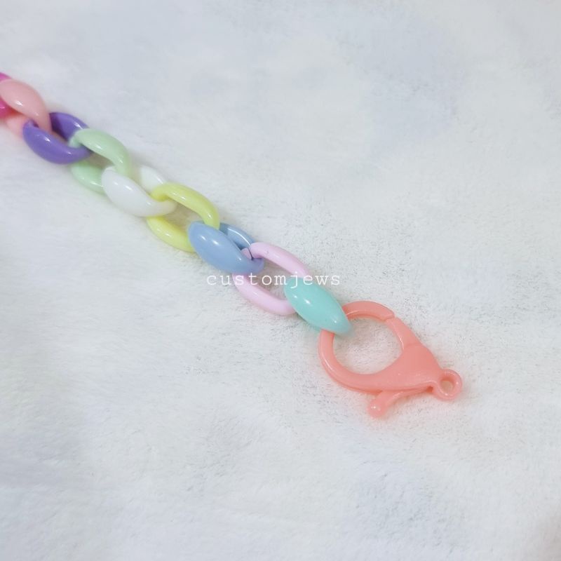 Plastic Chains Mass Pastel Color Beaded String (1 Piece) | Shopee ...