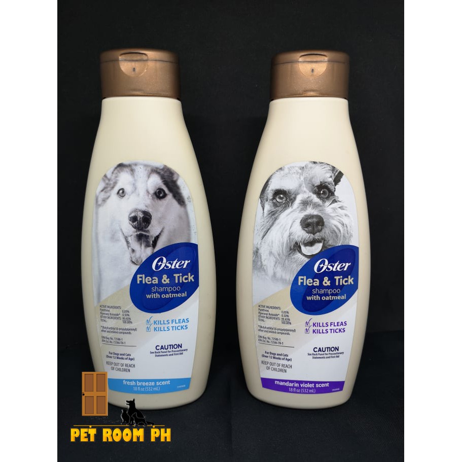 Oster Flea & Tick Shampoo with Oatmeal 532ml (for Dogs and cats ...