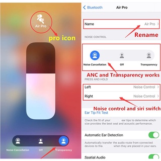 Airoha Chip Pro 2 ANC Noise Cancellation Rename GPS Wireless Bluetooth ...