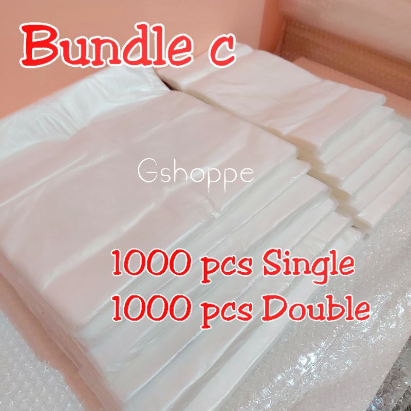 (BUNDLE C) Plastic Take Out Bags for Milk Tea / Milk Tea Bags (1000 pcs ...