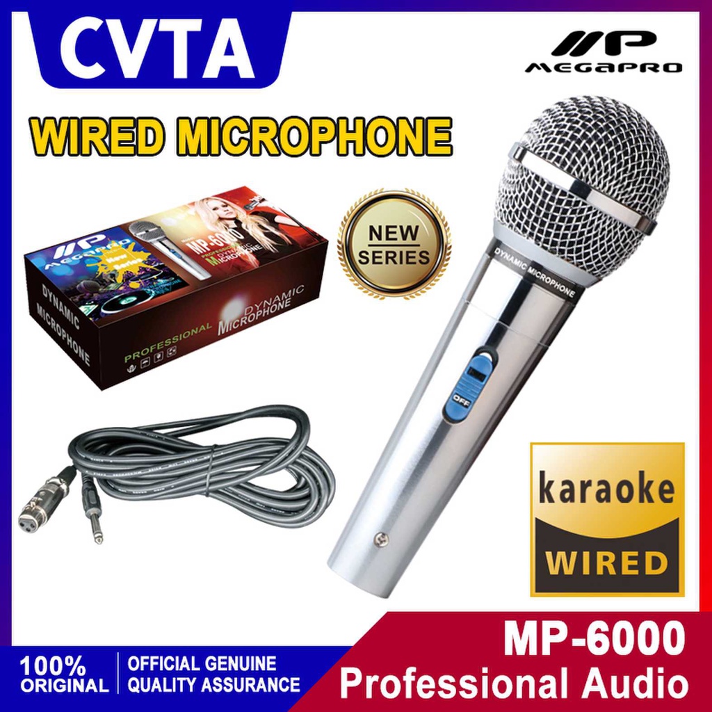 Megapro MP-6000 Professional Vocal Dynamic Wired Microphone | Shopee Philippines