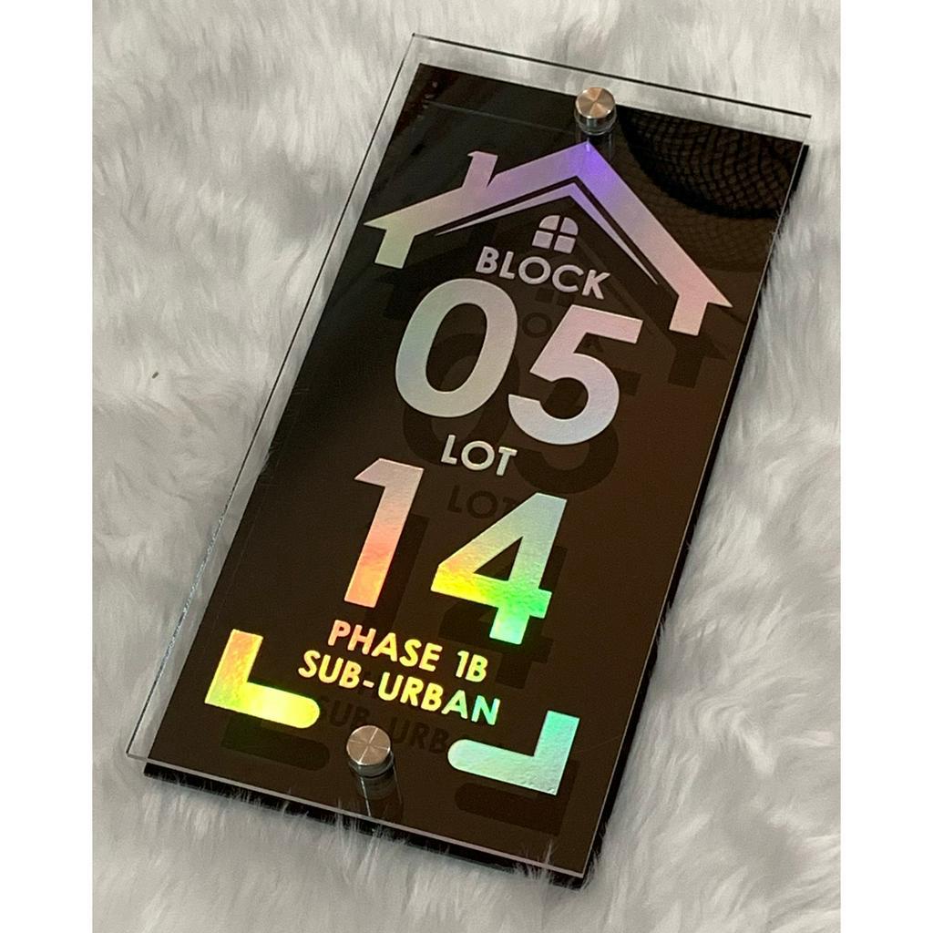 GWorx [Double Layer Acrylic Plate] [A1] Custom Made Home Address Plate ...