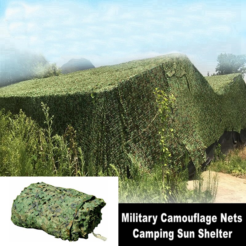 Military Camouflage Nets Fishing Camping Car Roof Top Tent Garden Sun ...