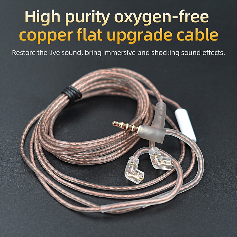 KZ Oxygen-free Copper Upgrade Cable 2Pin 0.75mm Earbuds Wire for KZ ZSN ...