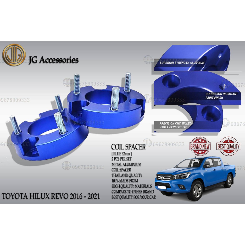 TOYOTA HILUX REVO/CONQUEST/ROCCO 2016 - 2021 32MM COIL SPACER / FRONT ...