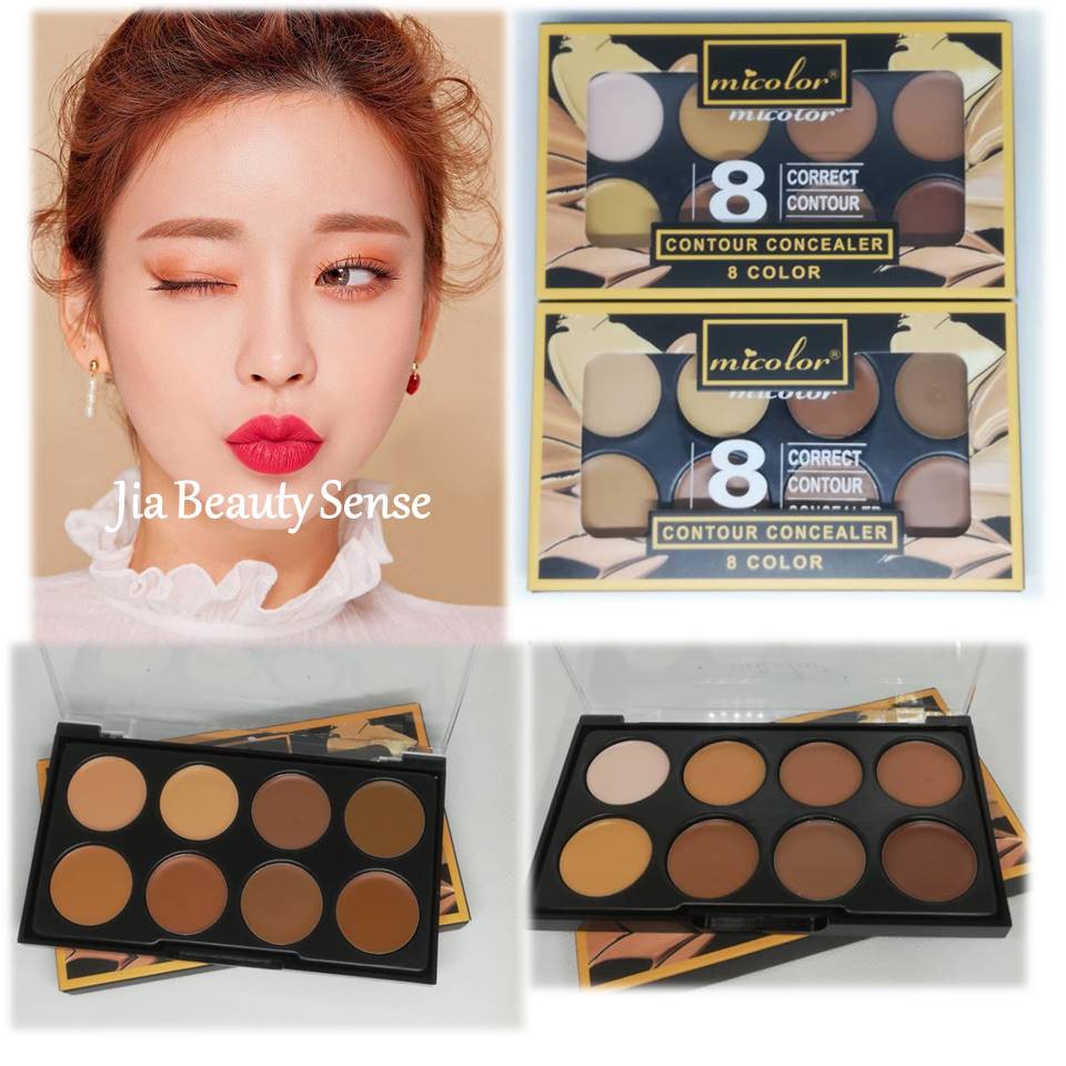MICOLOR 8 Colors Two Way Correction Contour & Concealer Cream Shades ...