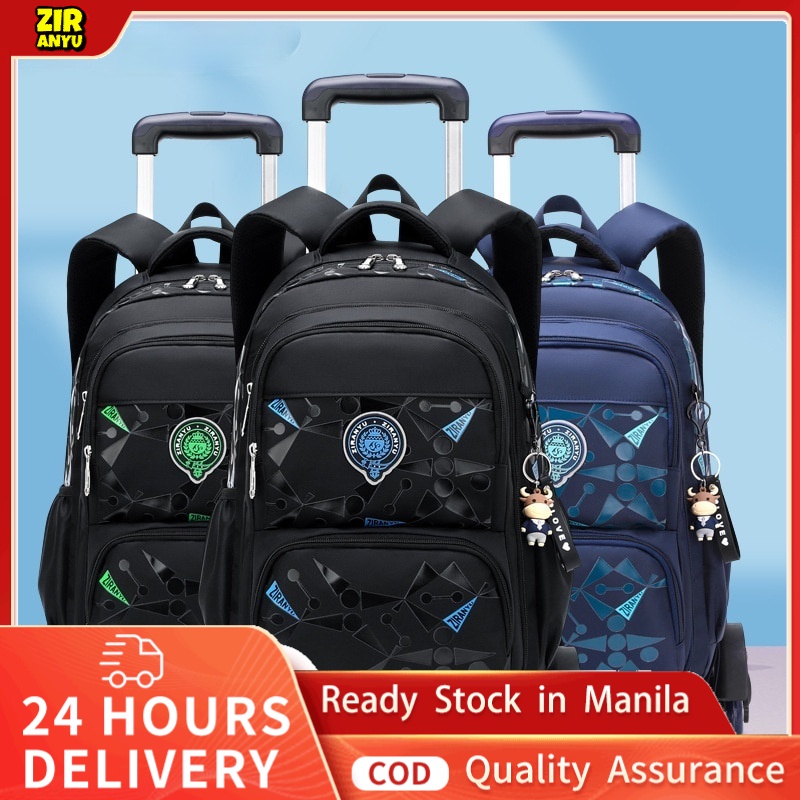 ZIRANYU High-capacity Trolley Bag for kids boy Kids Backpack on Wheels ...