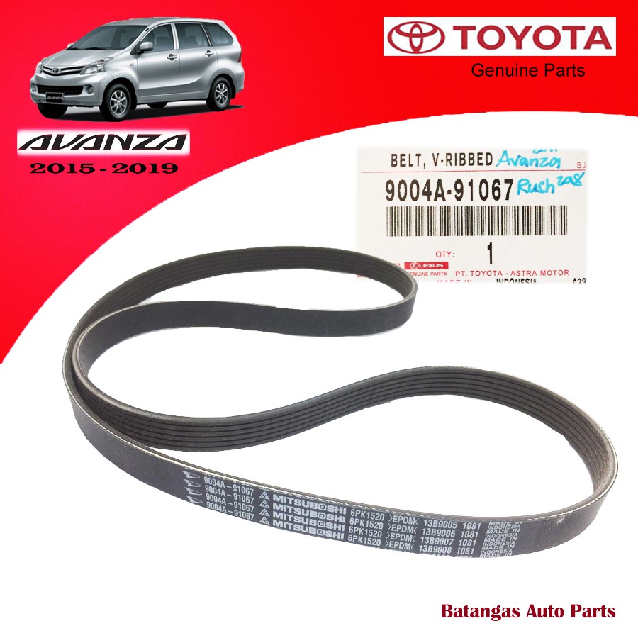 GENUINE ALTERNATOR DRIVE BELT TOYOTA RUSH / AVANZA 1NR 2NR 2016-2021 ...