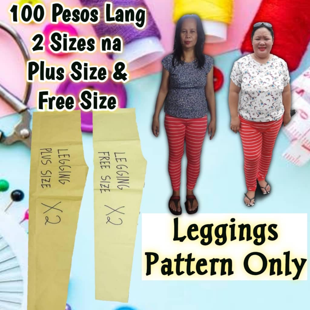 Leggings Sewing Pattern Only/2 Sizes Plus Size at Free Size For Only ...