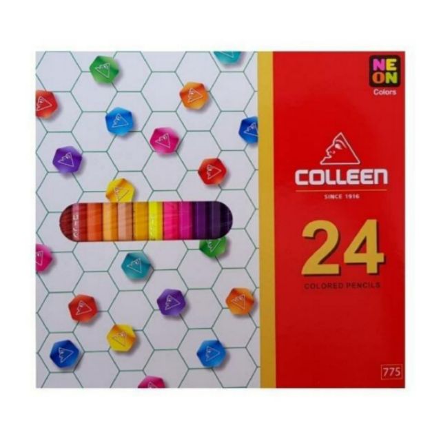 Colleen Colored Pencils 24 Sticks 24 Colors 775 (Square Sticks ...