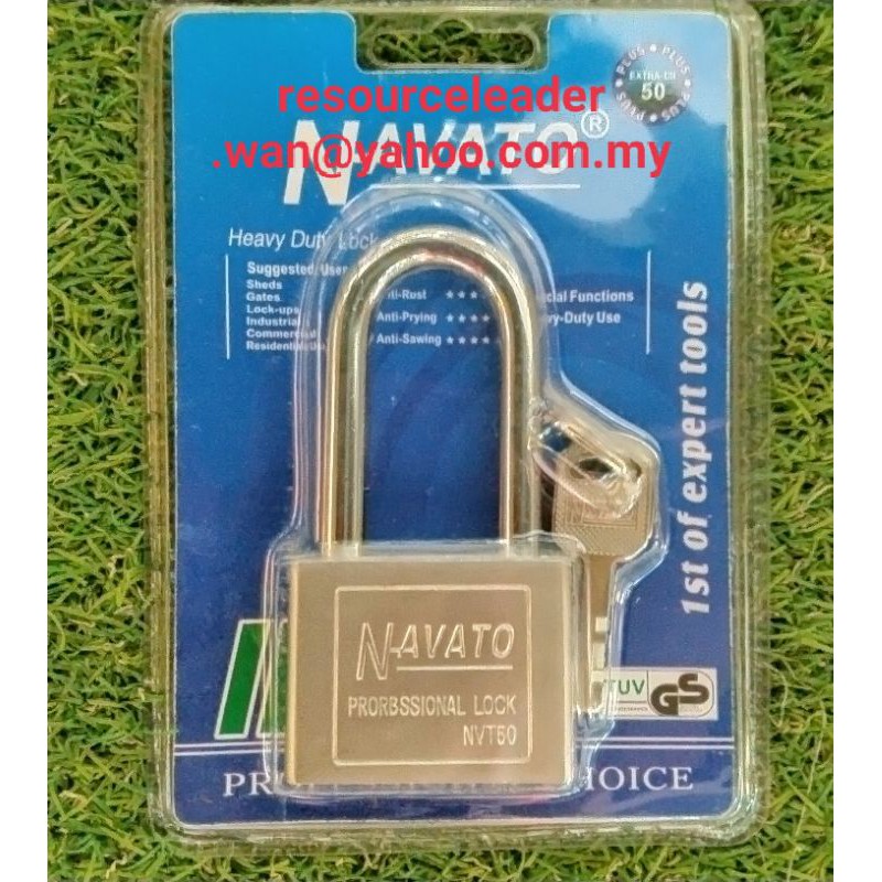 Padlock,Navato Heavy Duty Long Neck(shackle)50mm | Shopee Philippines