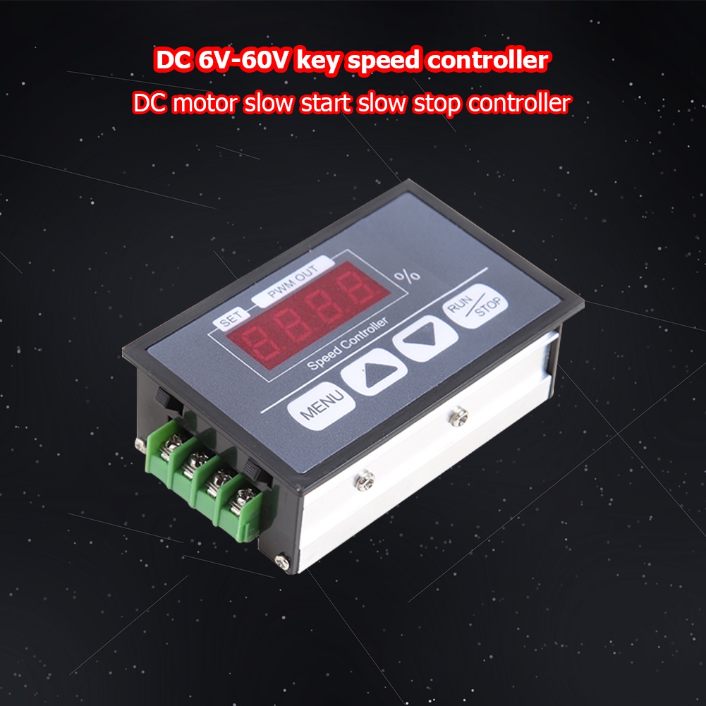 PWM Motor Speed Controller Digital Display DC 6-60V 30A Slow Strong Toughness Electric Portable ...