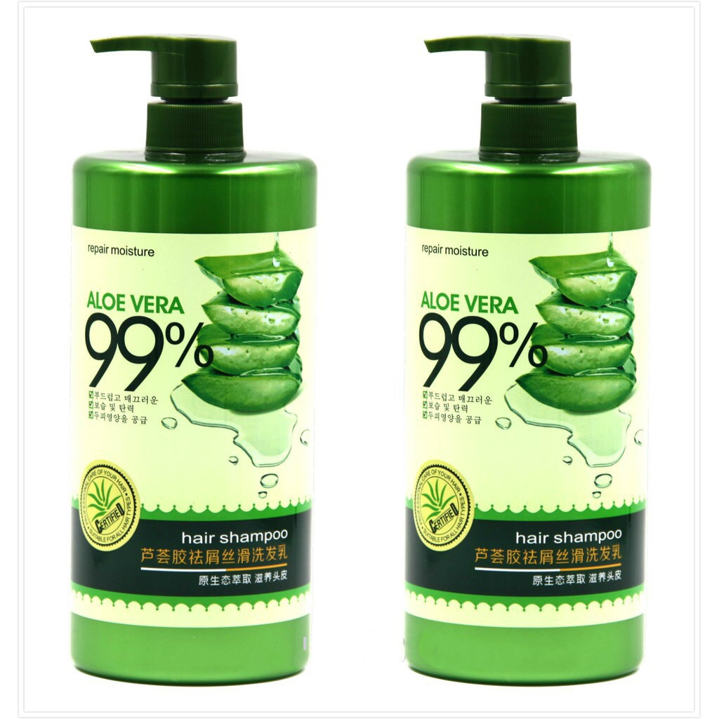 99% Aloe Vera Hair Shampoo 1.2L & conditioner 700ml on hand | Shopee ...