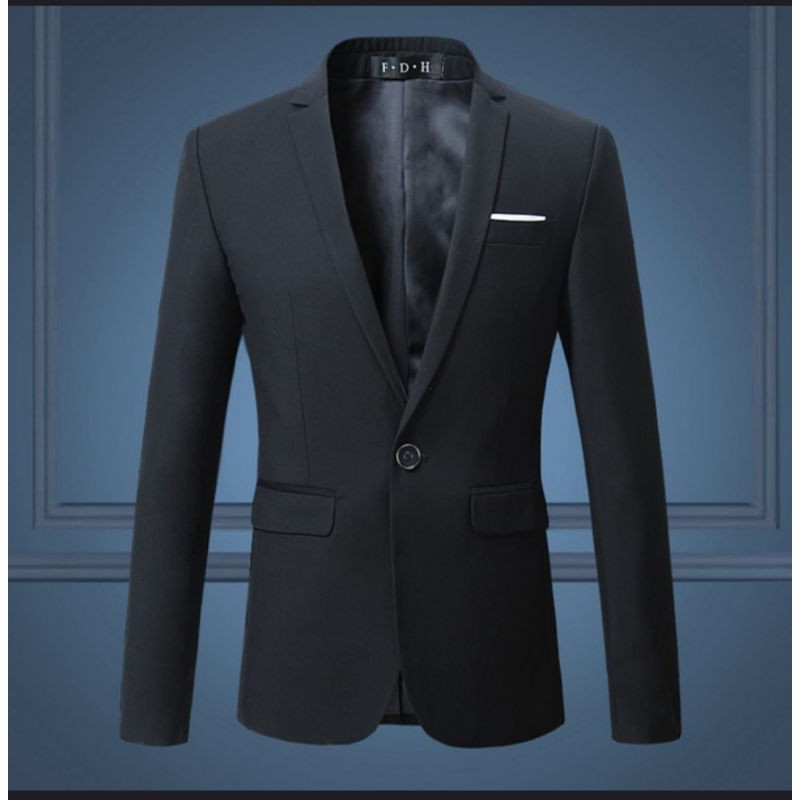 Formal Jas Formal Suit Marriage Blazer Men Instinct Black | Shopee ...