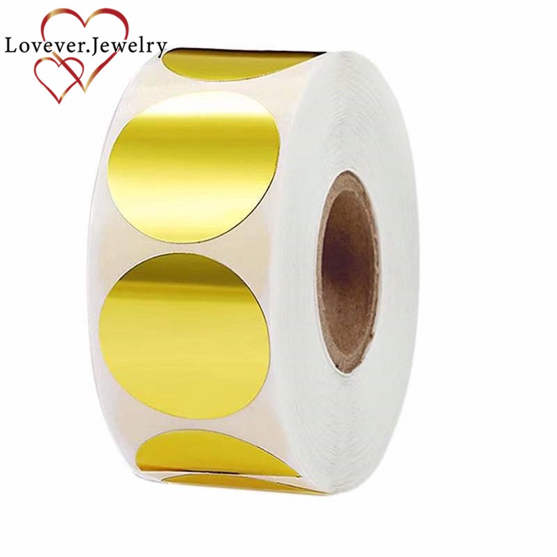 LOVEVER gold paper sticker heart-shaped Round sticker personalized DIY ...