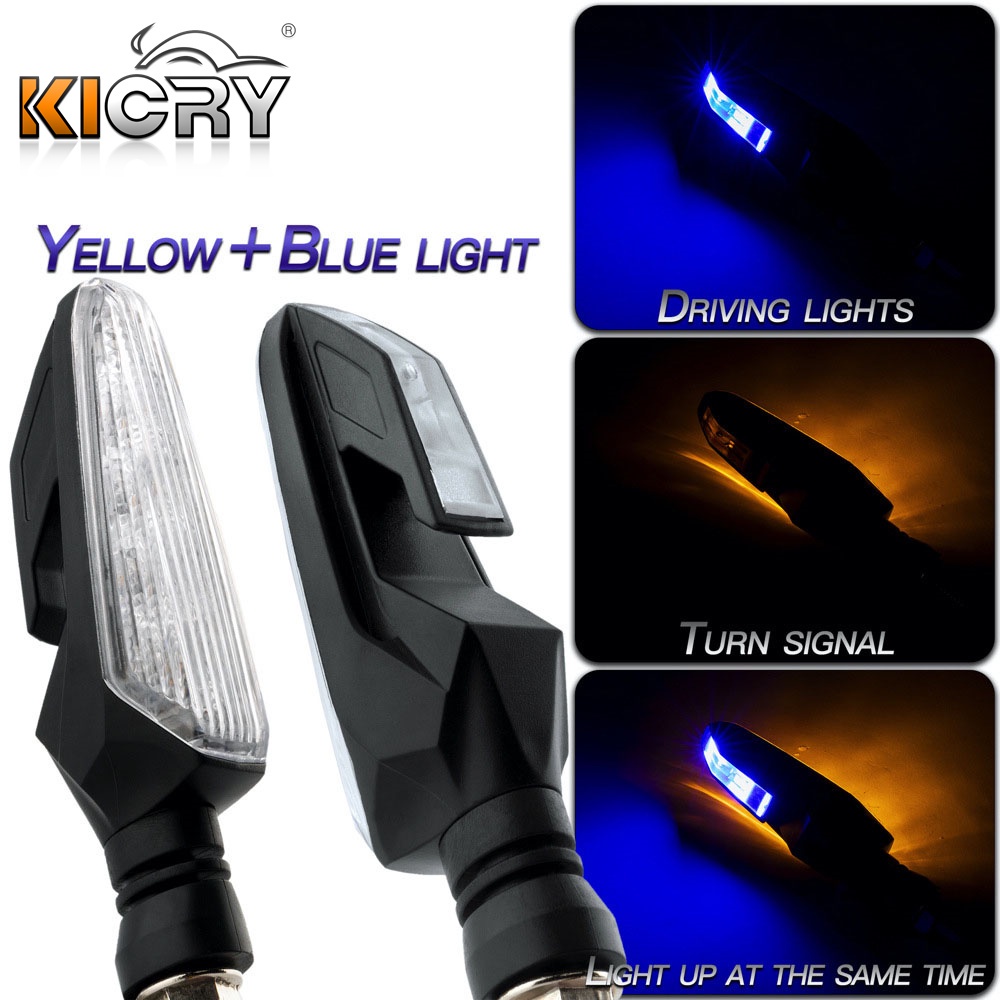 KICRY Motorcycle Turn Signal Lights Motorbike LED Signal Turning Light ...