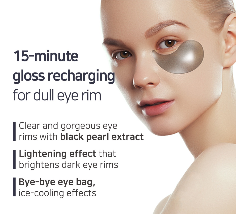 60pcs [Petitfee Offical] Black Pearl & Gold Eye Patch 60ea Brightening ...