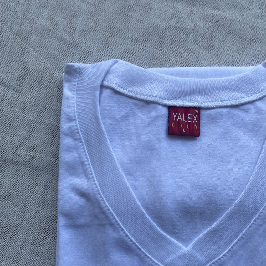 [COD] WHITE Yalex V-neck Plain Shirt | Unisex vneck Tee XS, S, M, L, XL ...