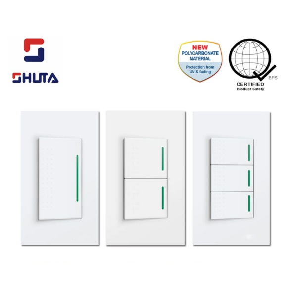 Shuta Wide Series Universal Switch With Reflector Set (10A-250V)#WD ...